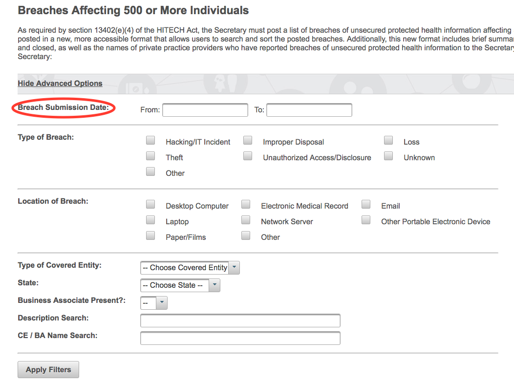 How to Access OCR/HHS Breach Reports – Bitsight Knowledge Base